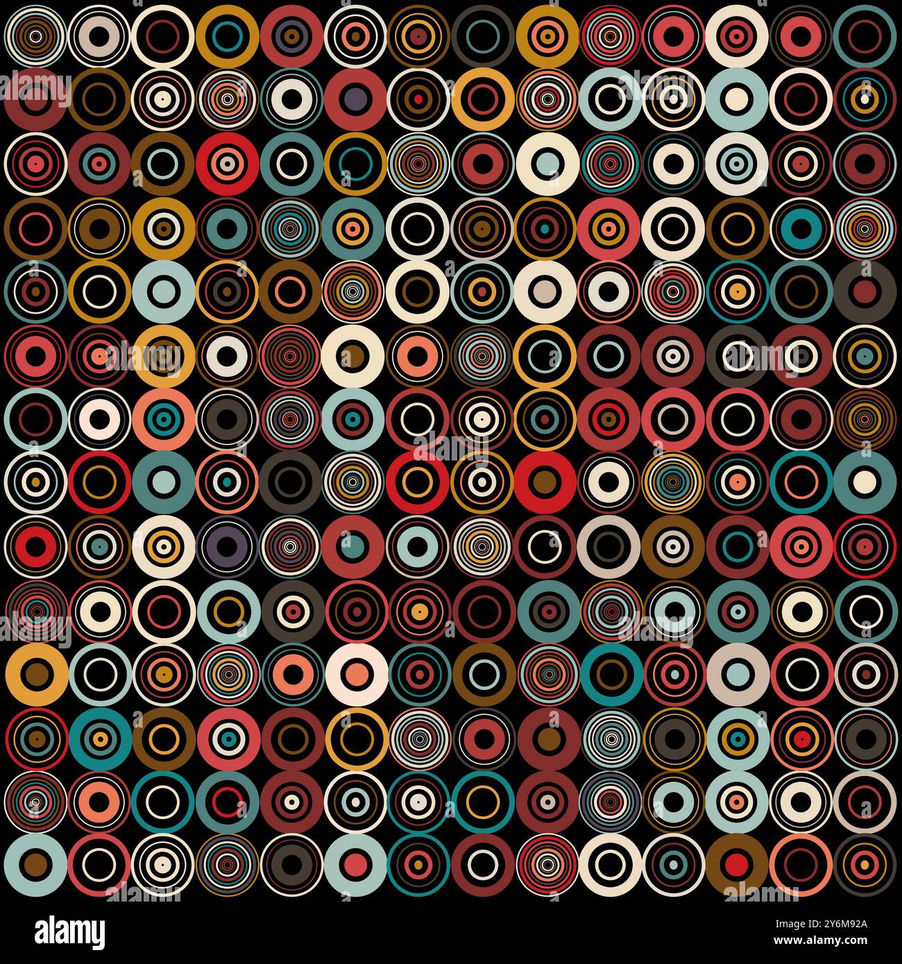 Abstract retro background with multi coloured circles pattern design Stock Vector Image & Art ...