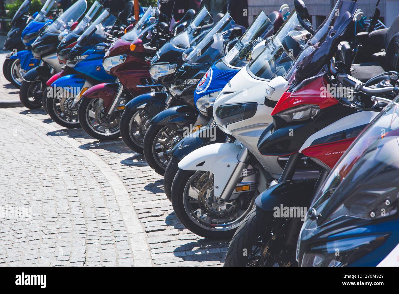 Big Touring Motorcycles Lineup Stock Photo - Alamy