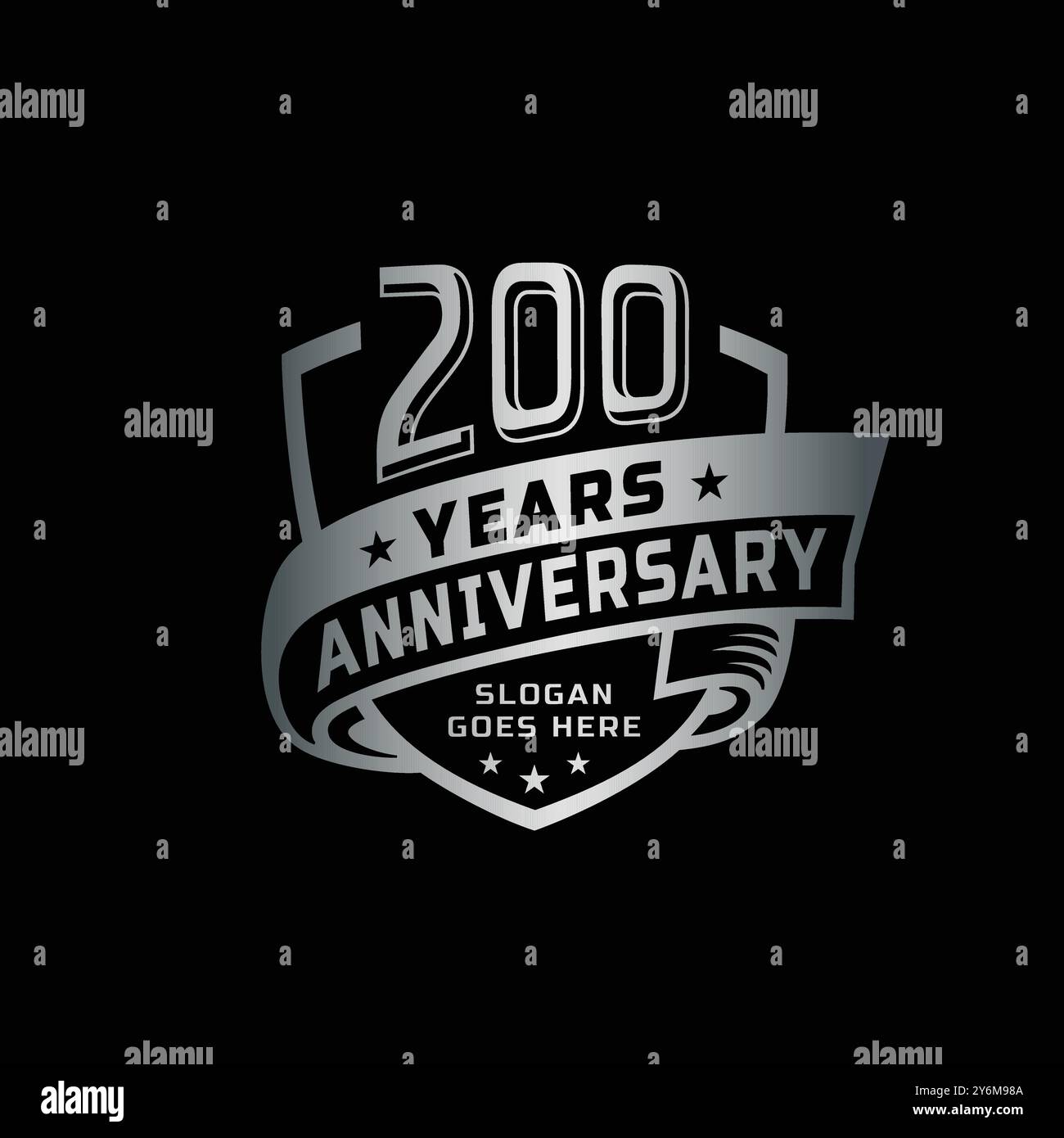 200 years anniversary celebration design template. 200th anniversary ...