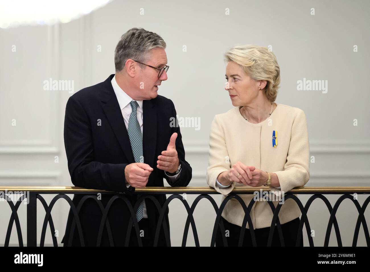 President of the european commission ursula von der leyen speaks with ...