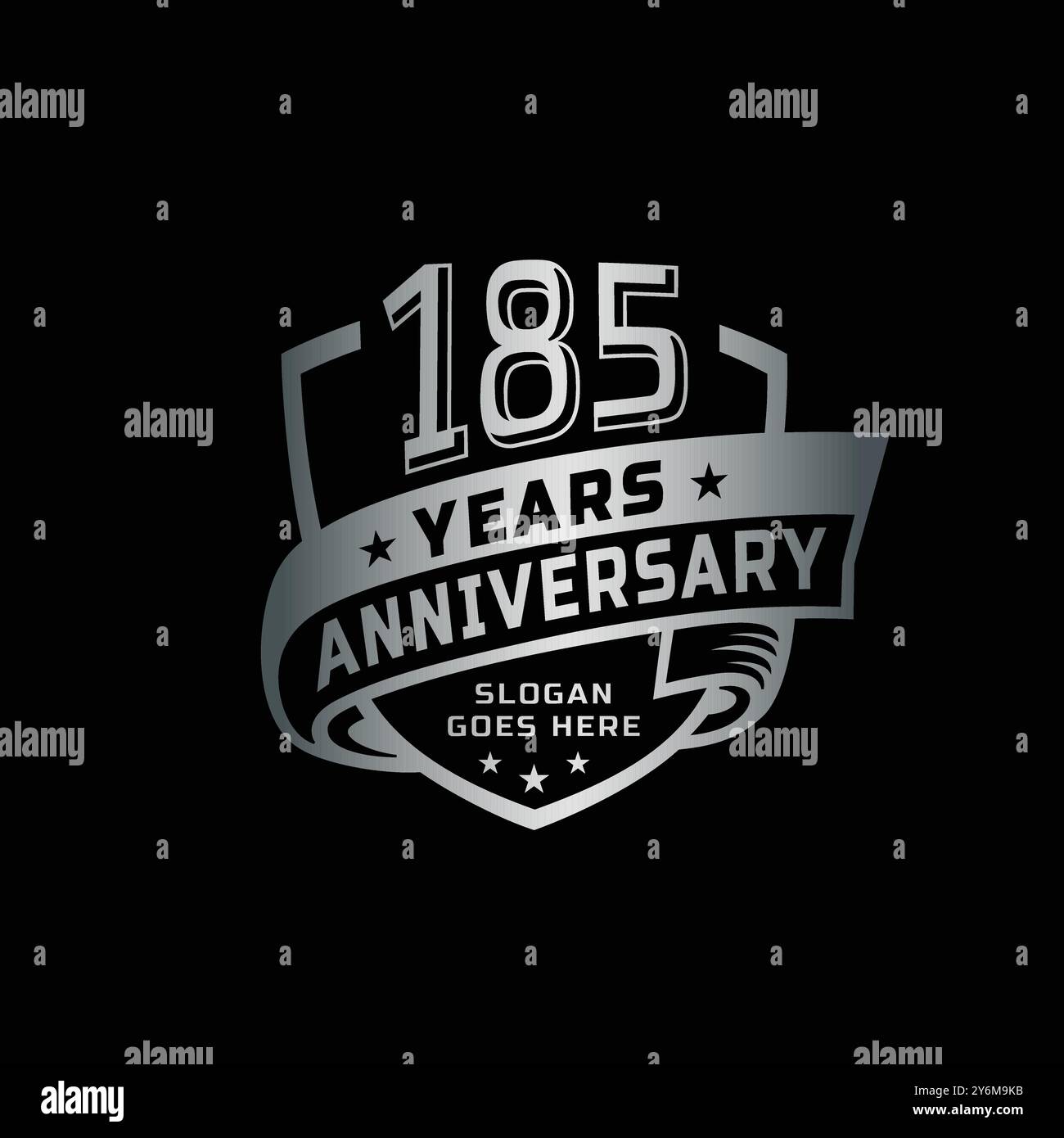 185 years anniversary celebration design template. 185th anniversary ...