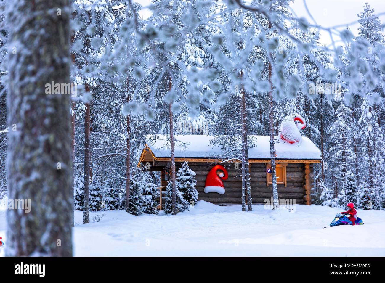 Finland, Lapland, Rovaniemi, Santa Claus village Stock Photo - Alamy