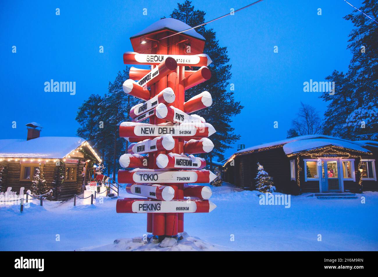 Finland, Lapland, Rovaniemi, Santa Claus village Stock Photo - Alamy