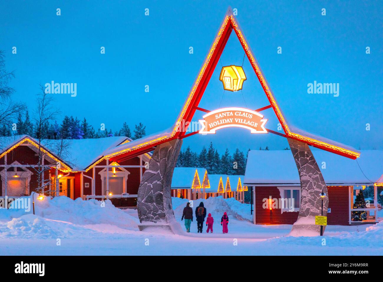 Finland, Lapland, Rovaniemi, Santa Claus village Stock Photo - Alamy