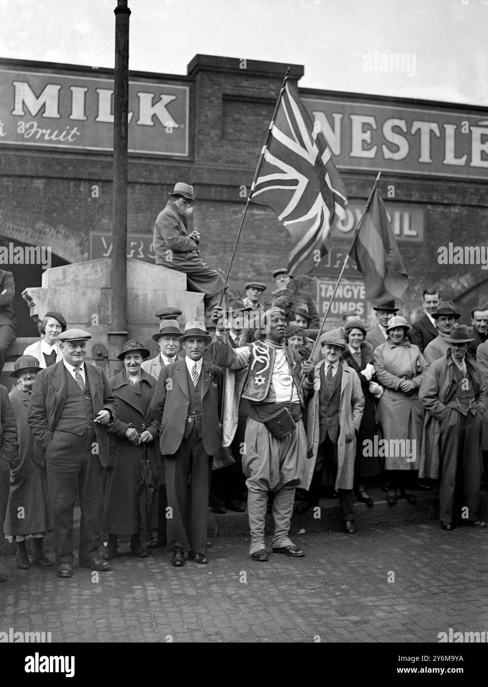 The scene at Waterloo on the arrival of Haile Selassie. "Prince ...