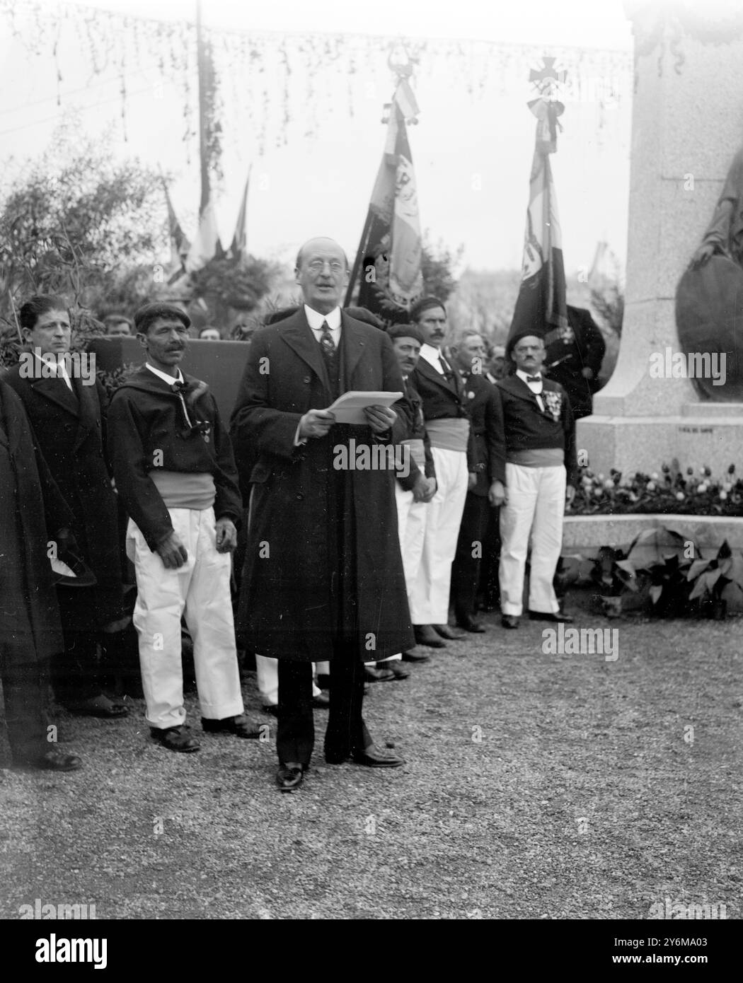 Biarritz - The Memorial of King Edward VII. Lord Harding speaking 14 ...