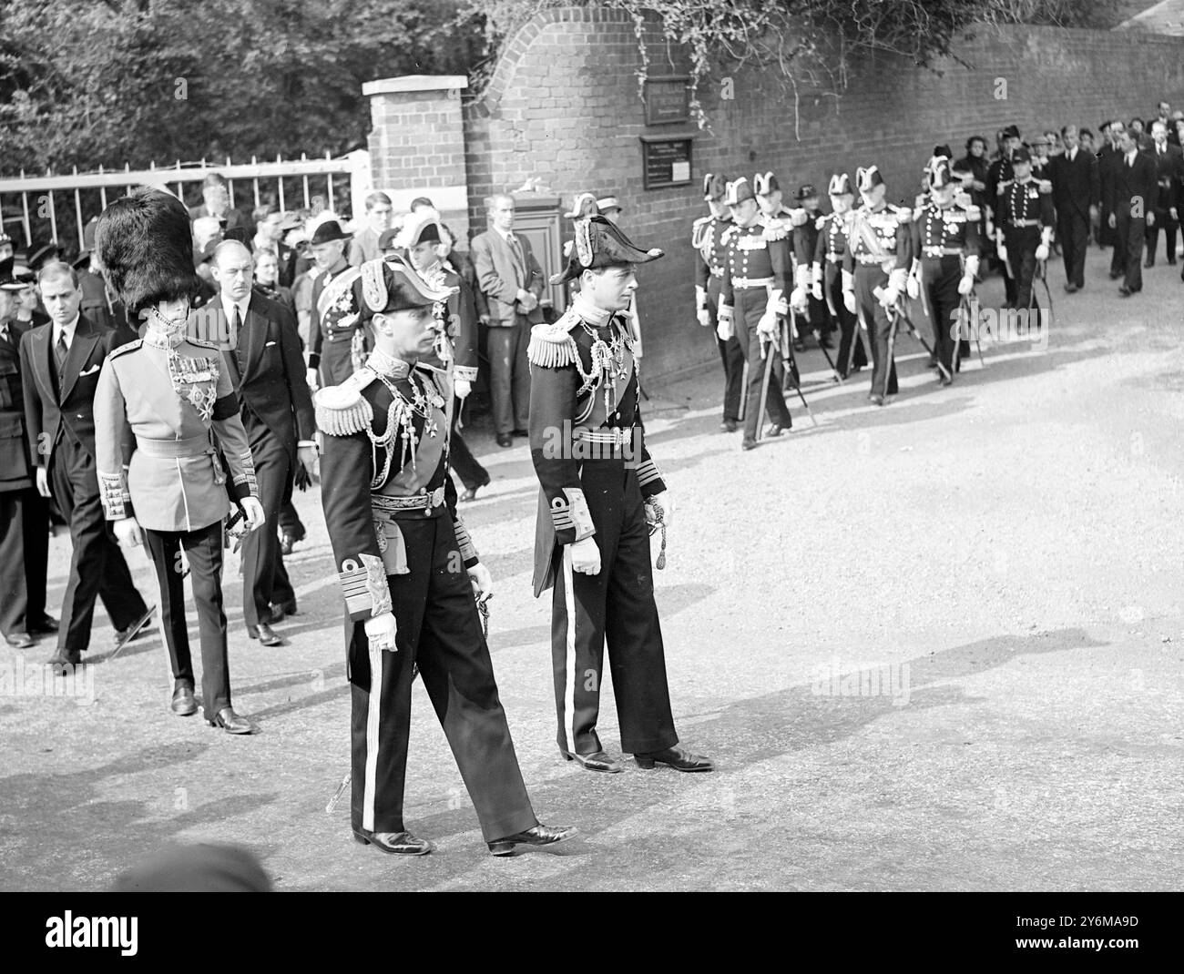 The King and the Duke of Kent in funeral procession of the Marquis of ...