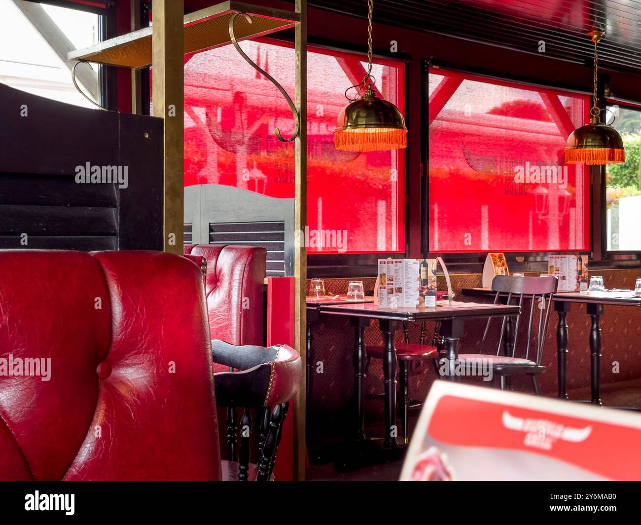 Interior of a Buffalo Grill Stock Photo - Alamy