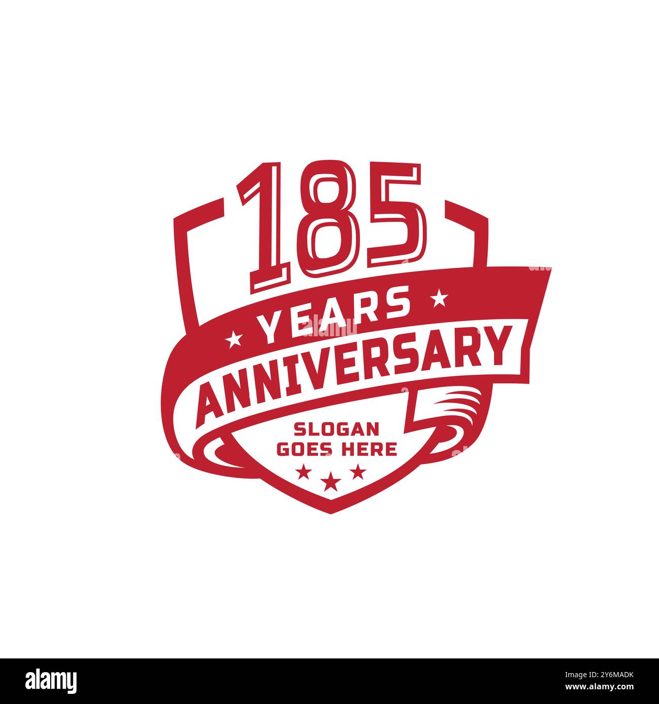 185 years anniversary celebration design template. 185th anniversary ...