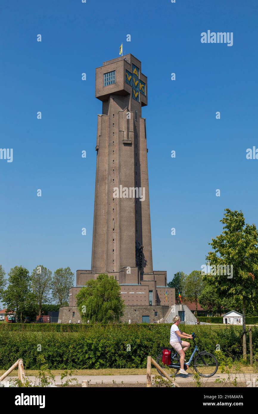 Belgium, Diksmuide, The Yser Tower, the largest peace monument in ...