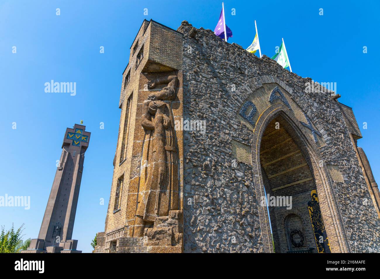 Belgium, Diksmuide, The Yser Tower, the largest peace monument in ...