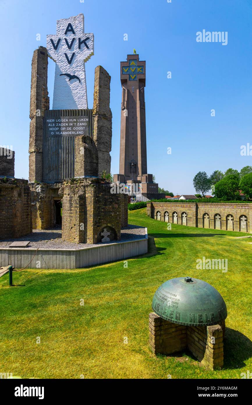Belgium, Diksmuide, The Yser Tower, the largest peace monument in ...