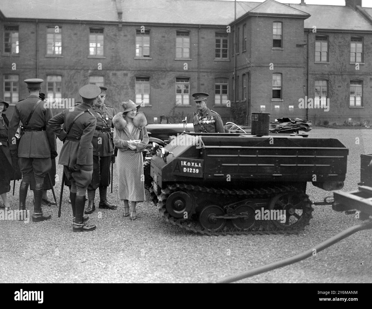 The Duchess of York, as Colonel-in-chief, with and inspecting the King ...