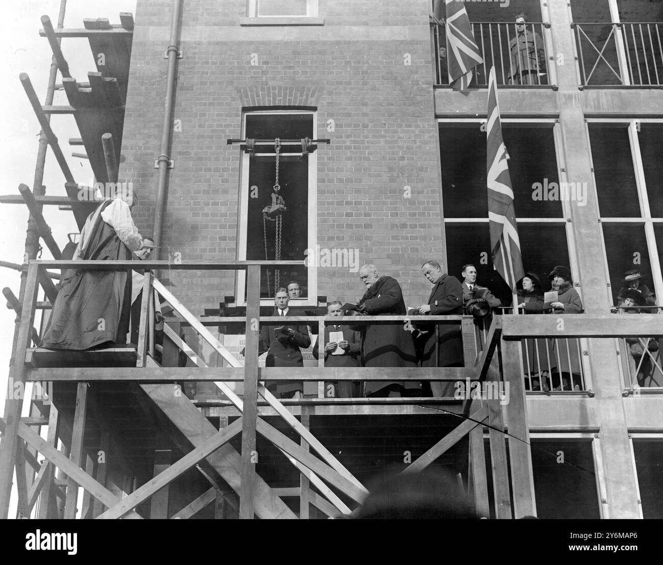 The Duke of York lays the foundation stone of the New Wing of the ...