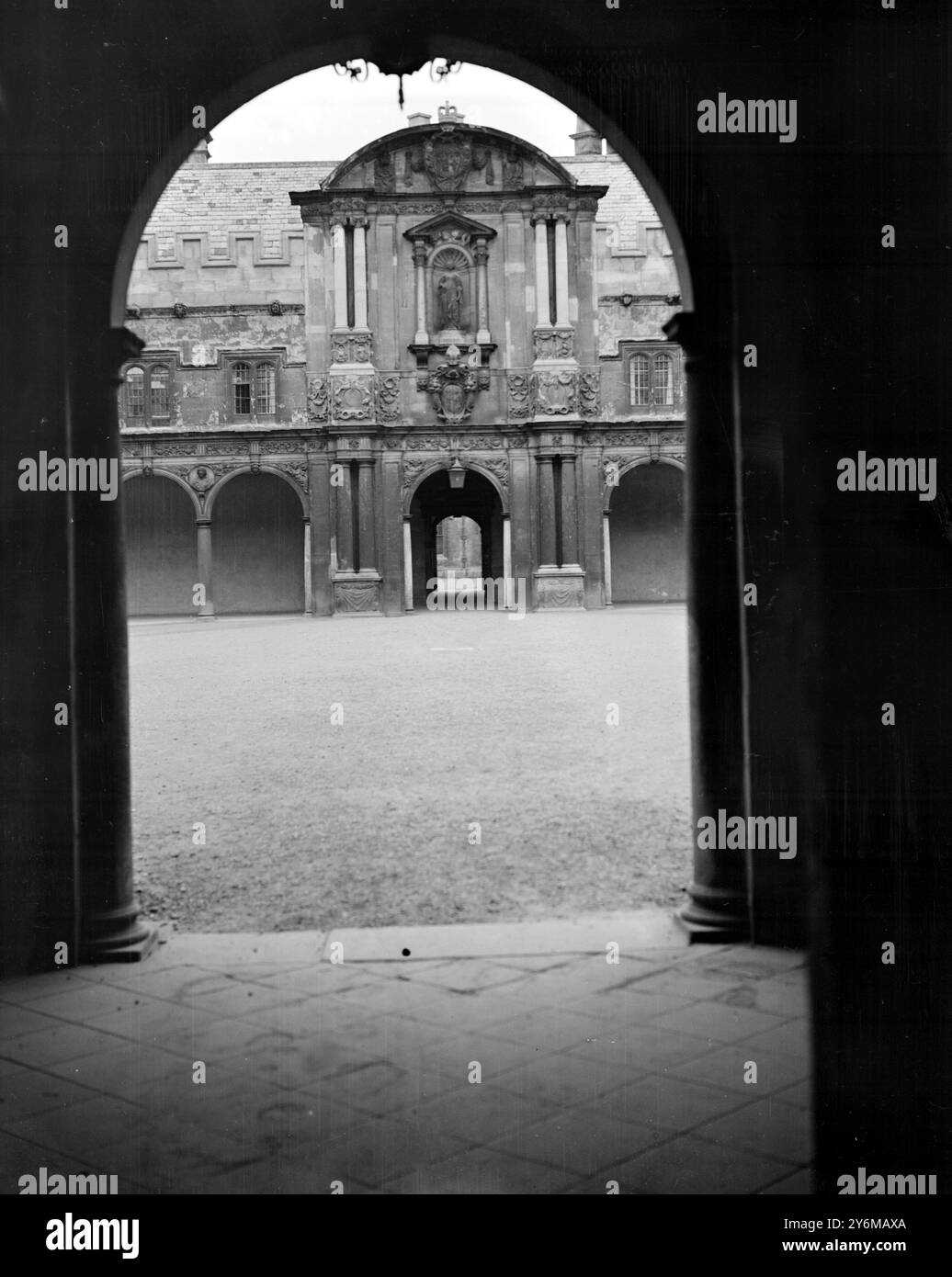 St John's College, Oxford, A glimpse of 2nd Quad from front Quad Arch ...