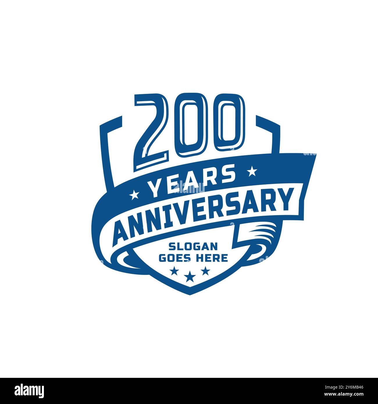 200 years anniversary celebration design template. 200th anniversary ...