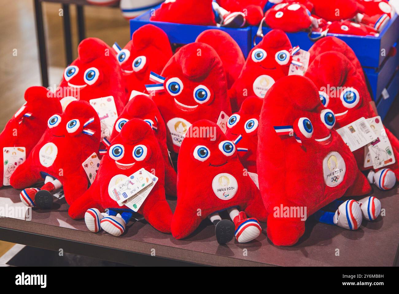Phryges, mascots of the Paris 2024 Olympic and Paralympic Games. Sale ...