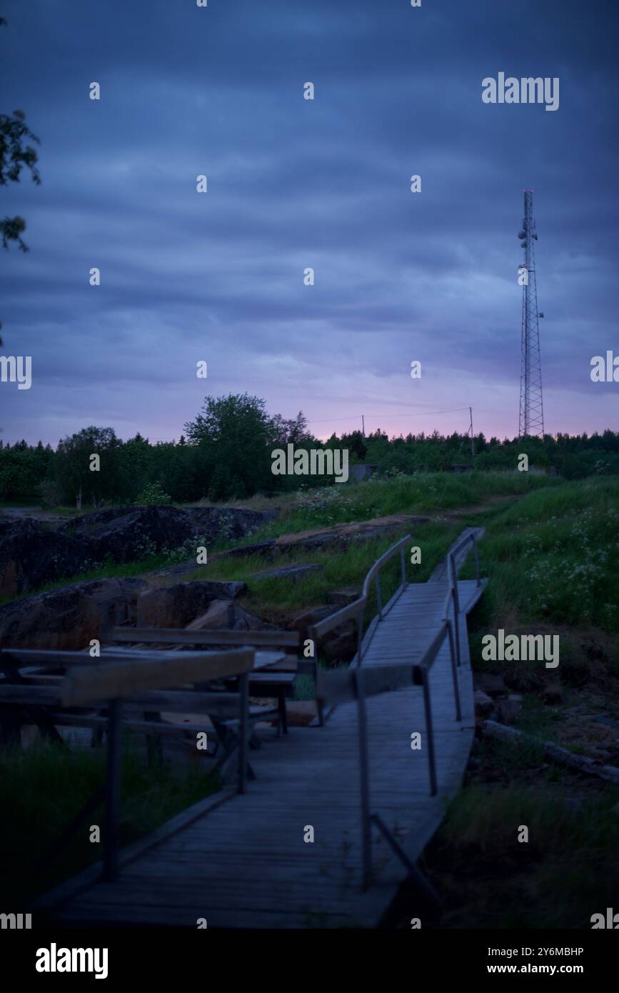 White night in Karelia, белые ночи в Карелии Stock Photo - Alamy