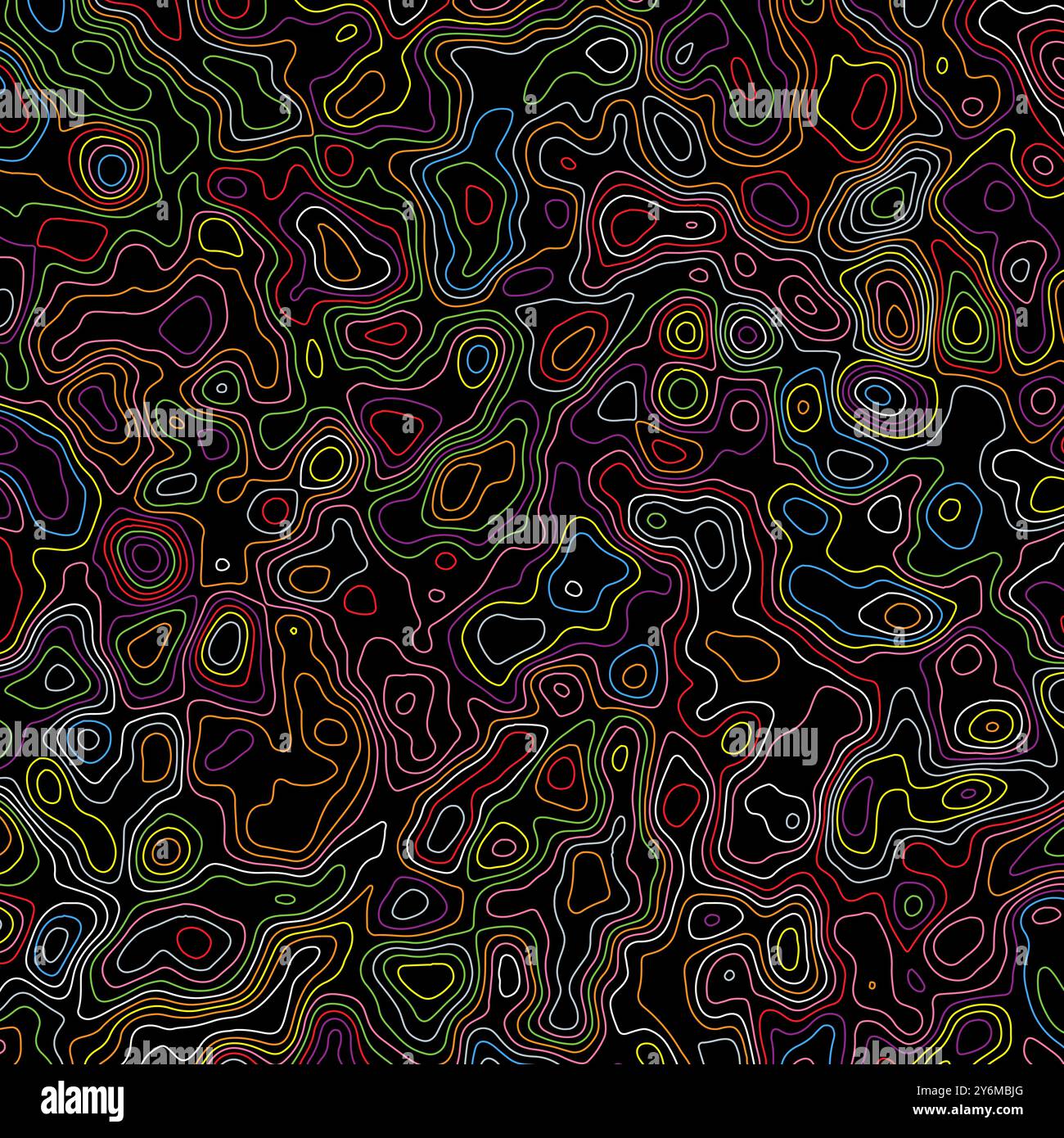 Brightly coloured background with an abstract topography design Stock ...