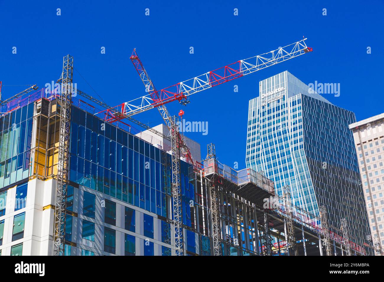 France, ile-de-France, Paris, La Defense. Construction site in front of ...