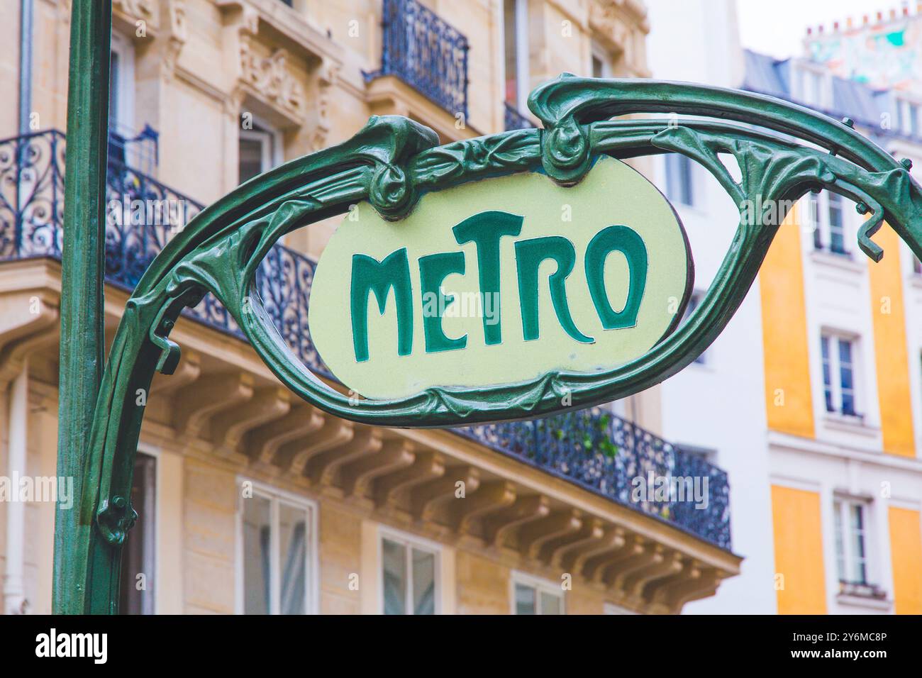 France, ile-de-France, Paris, subway. Subway entrance and exit in the ...