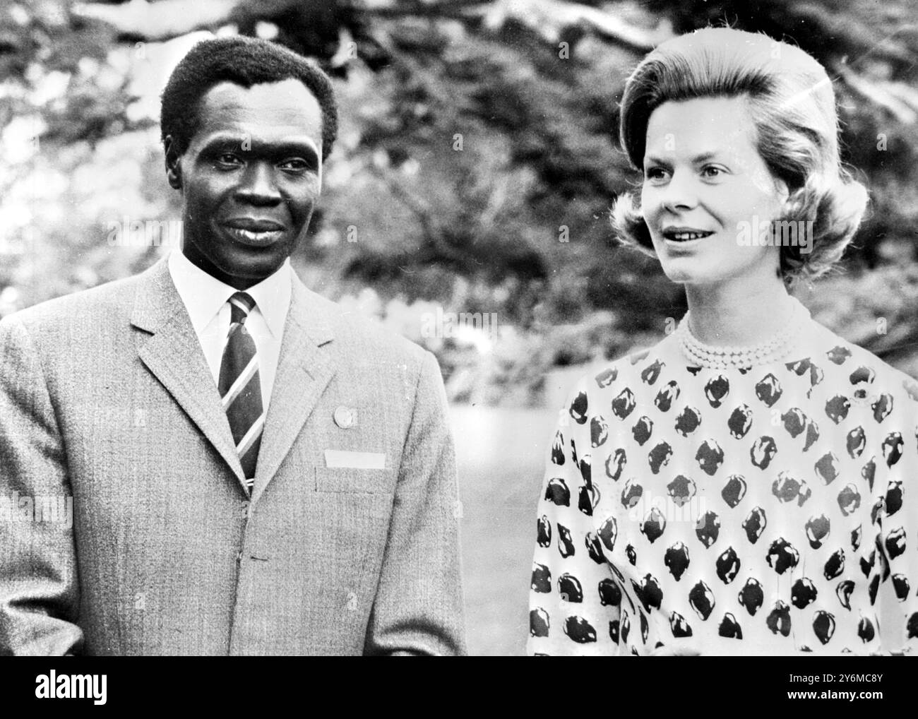 Entebbe, Uganda: H.R.H. Duchess of Kent, who arrived in Entebbe with ...
