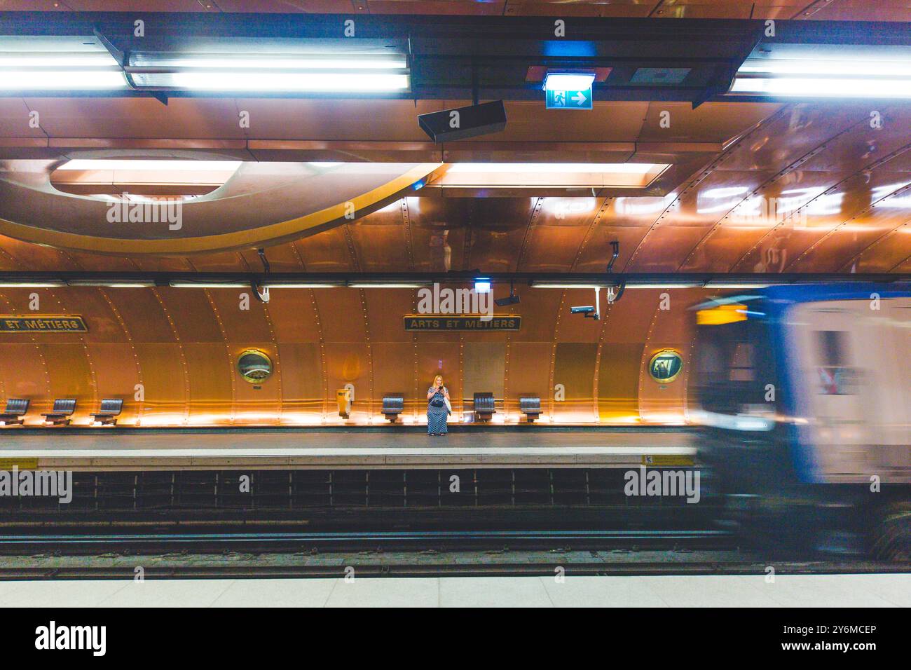 France, ile-de-France, Paris, subway, Interior of the Arts et Metiers ...