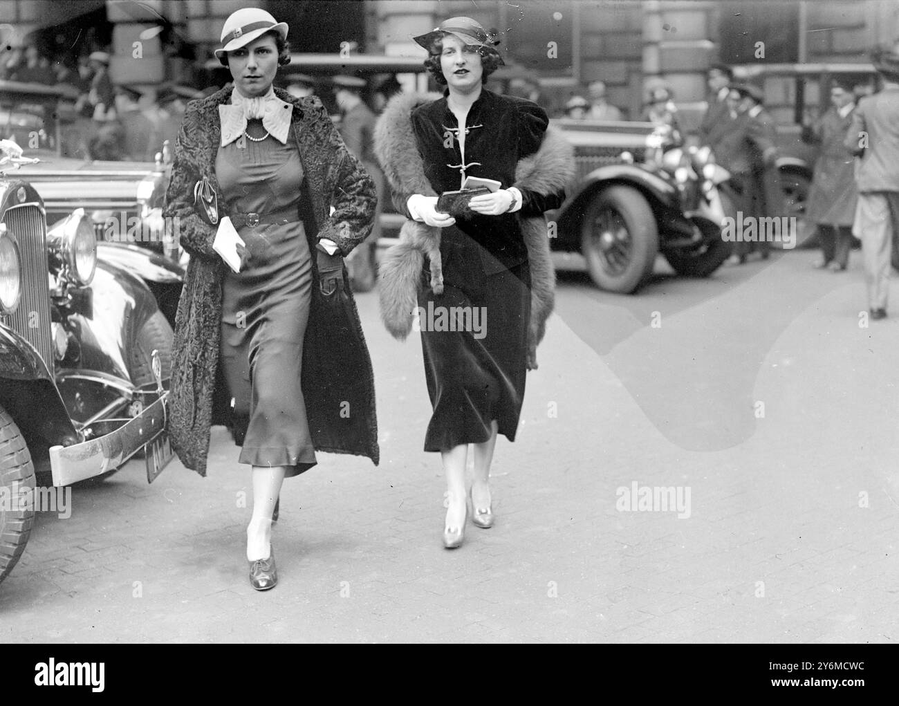 Private View Day at the Royal Academy. Miss A. Moray and Miss F. Watts ...