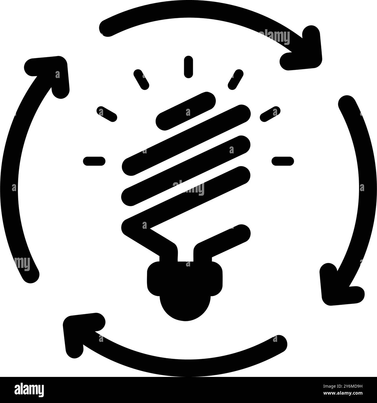 Creative Idea solution bulb icon vector Stock Vector Image & Art - Alamy