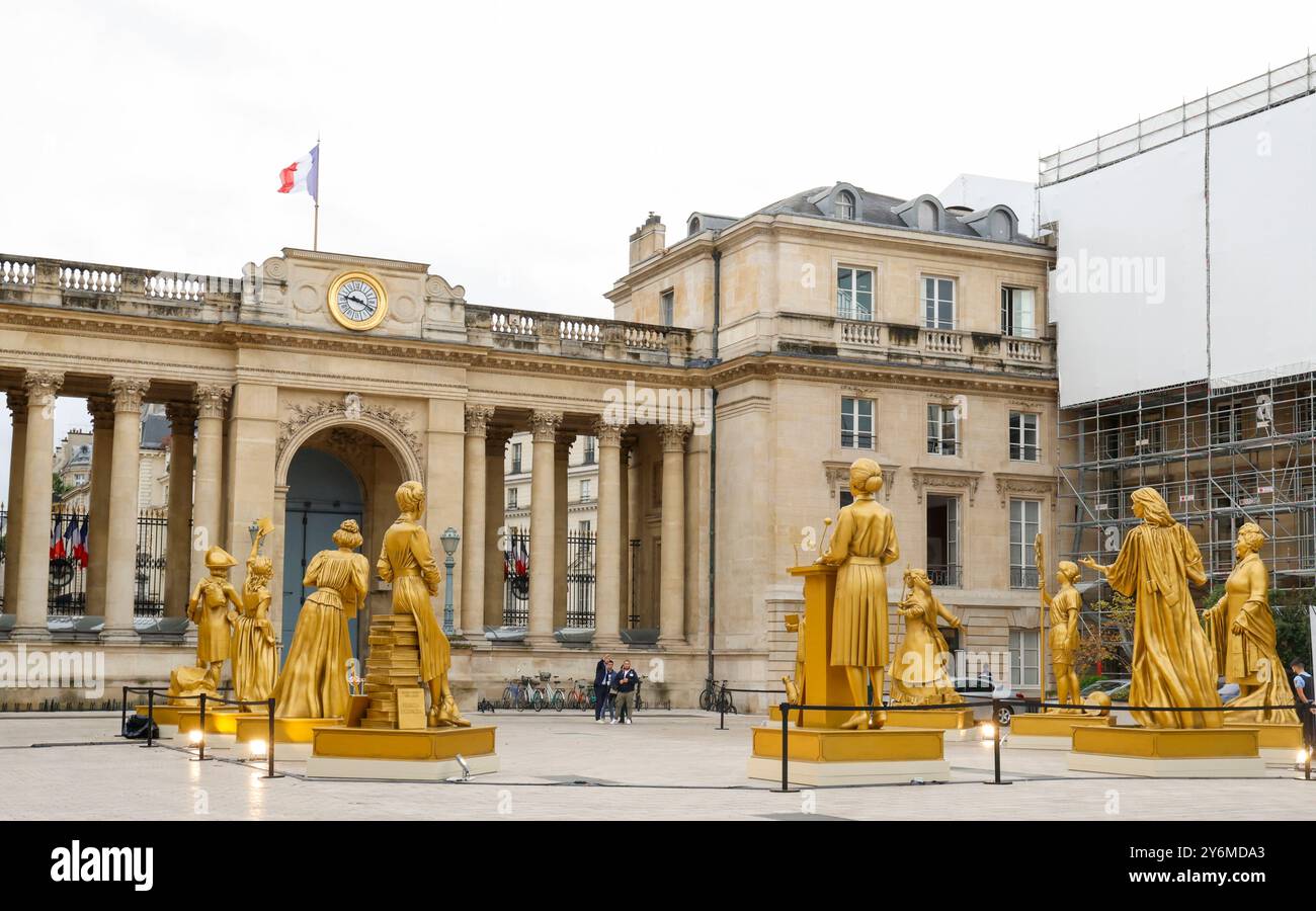 STATUES OF THE TEN GOLDEN WOMEN OF THE OPENING CEREMONY ON DISPLAY AT ...