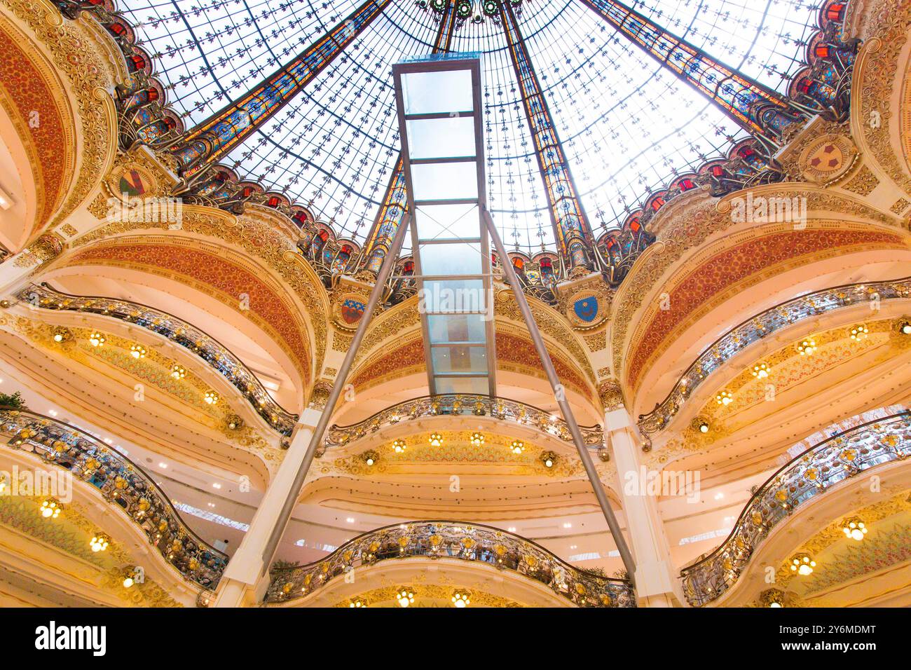France, Paris, the Galeries Lafayette, boulevard Haussmann,, the dome ...