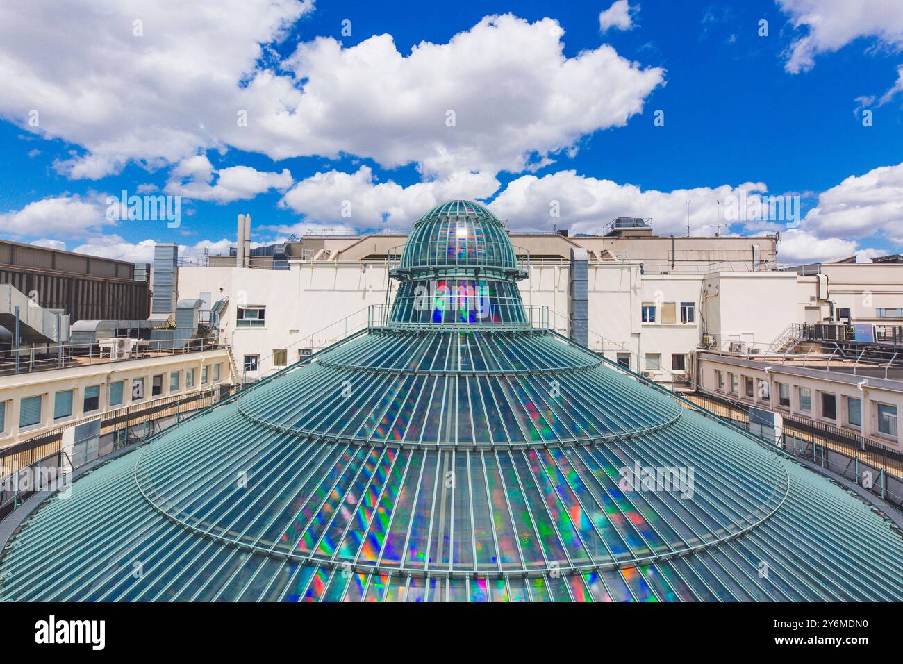France, Paris, the Galeries Lafayette, boulevard Haussmann,, The ...