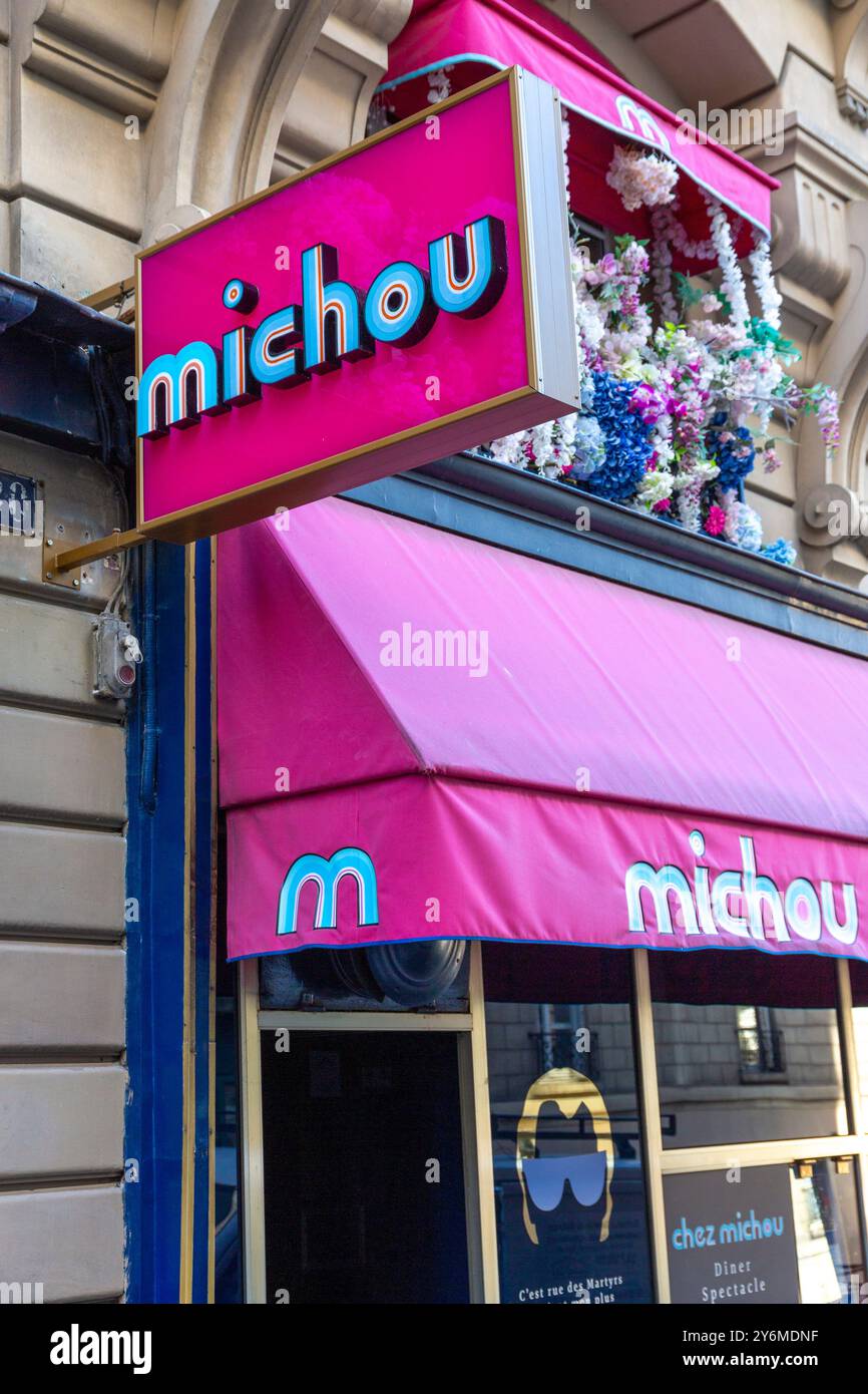 France, Paris, Chez Michou Cabaret, with transformist artists in ...