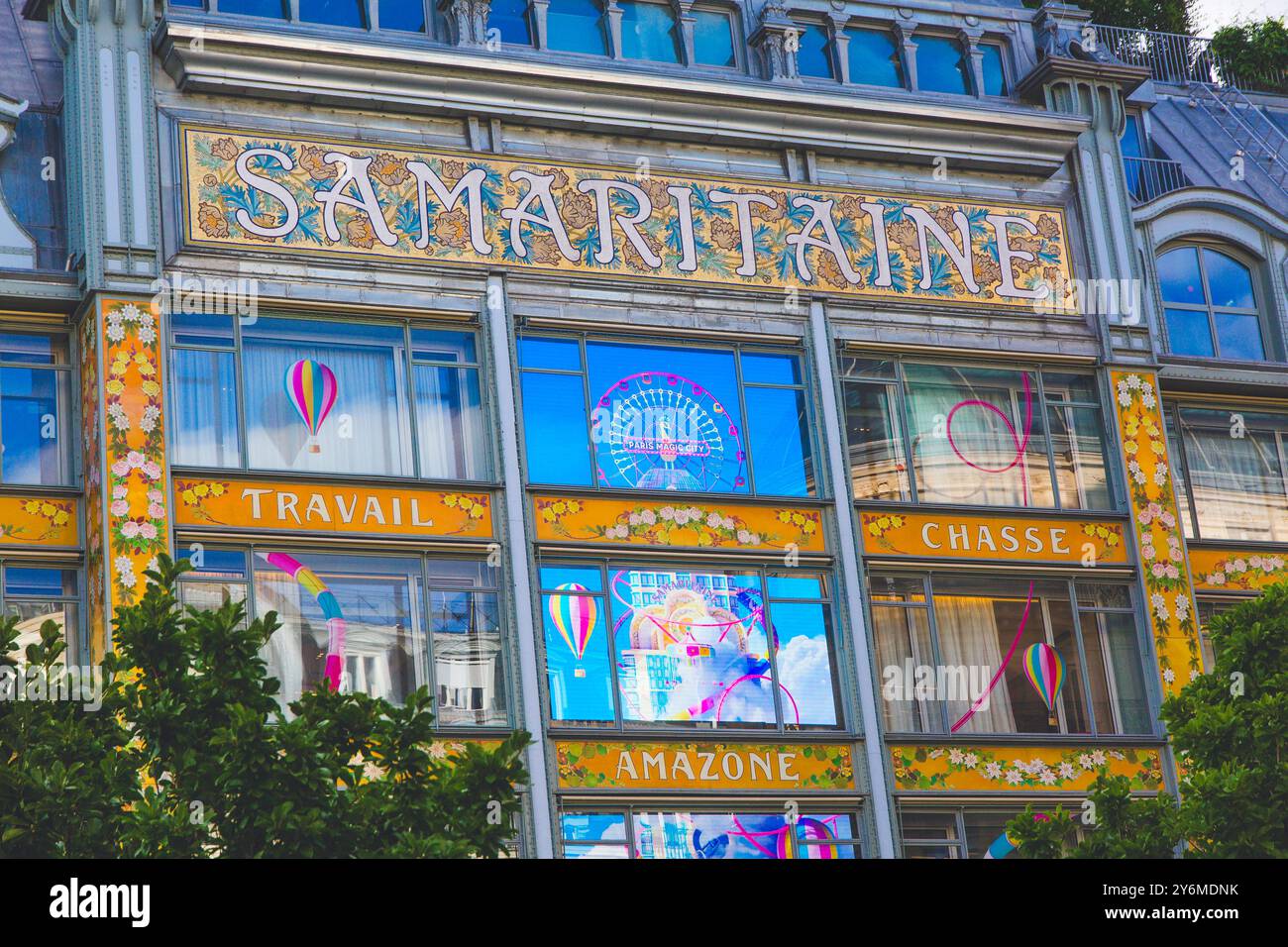 France, Paris,facade of the Samaritaine, rue de Rivoli, 1st ...