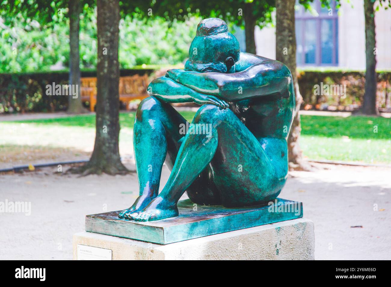 France, Paris. Jardin des Tuileries, Mediterranee by Aristide Maillol ...