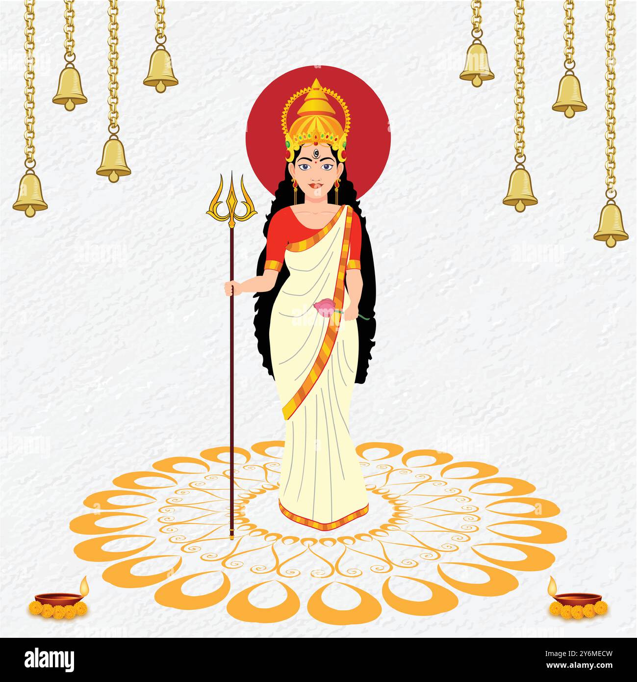 Goddess durga kolkata west Stock Vector Images - Alamy