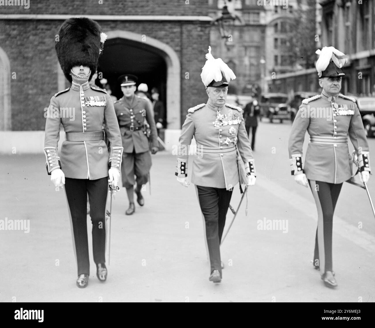 Levee at St James Palace Left to Right:- Col Fox-Pitt (Welch Guards ...