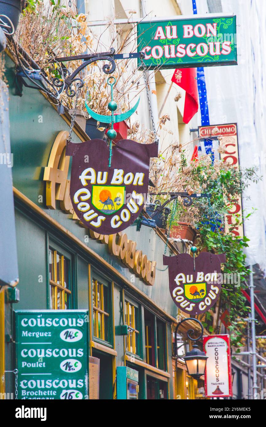 France, Paris, Au Bon Couscous, restaurant Stock Photo - Alamy