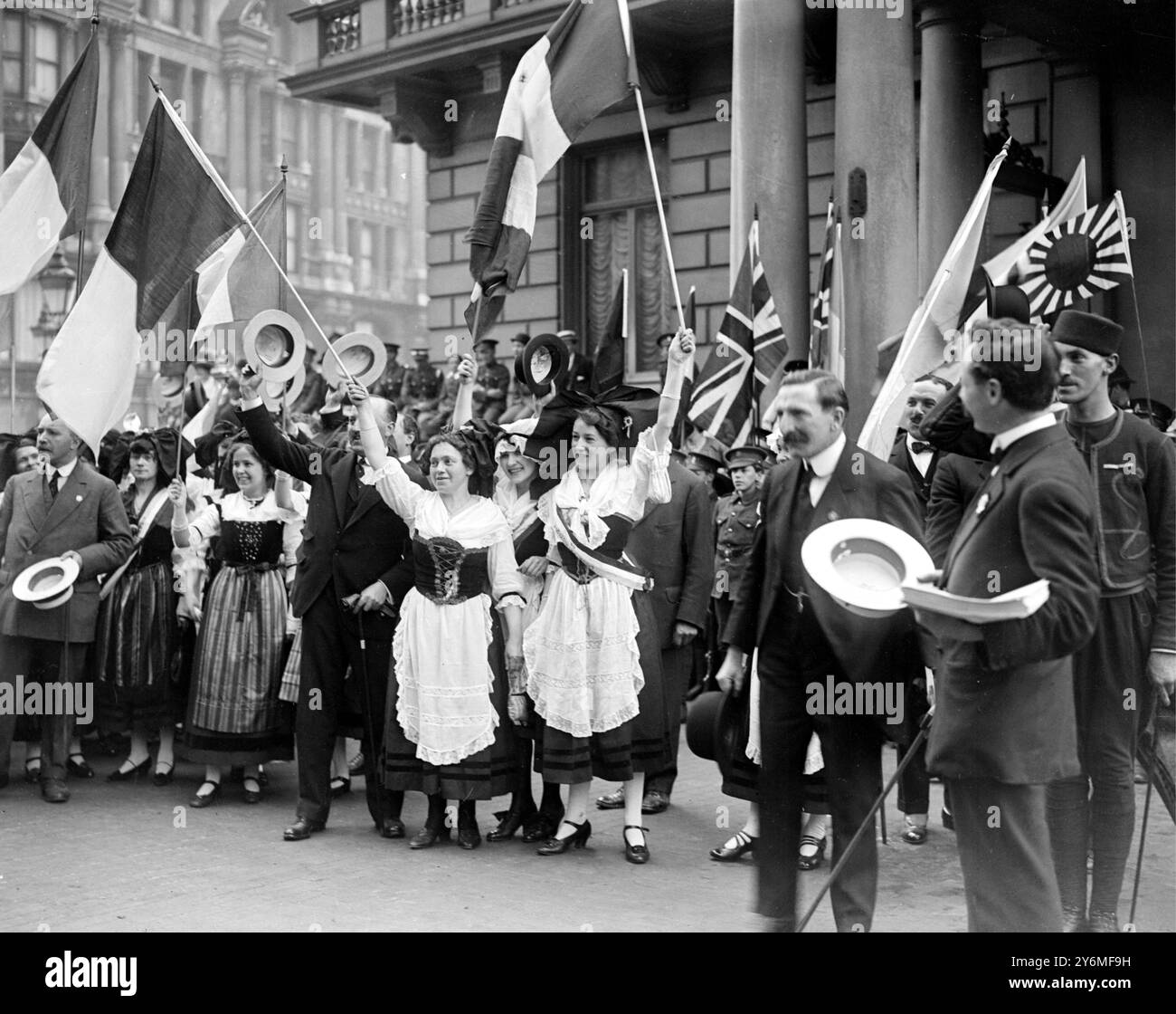 Demonstration organized by and the British workers league – Alsatians ...