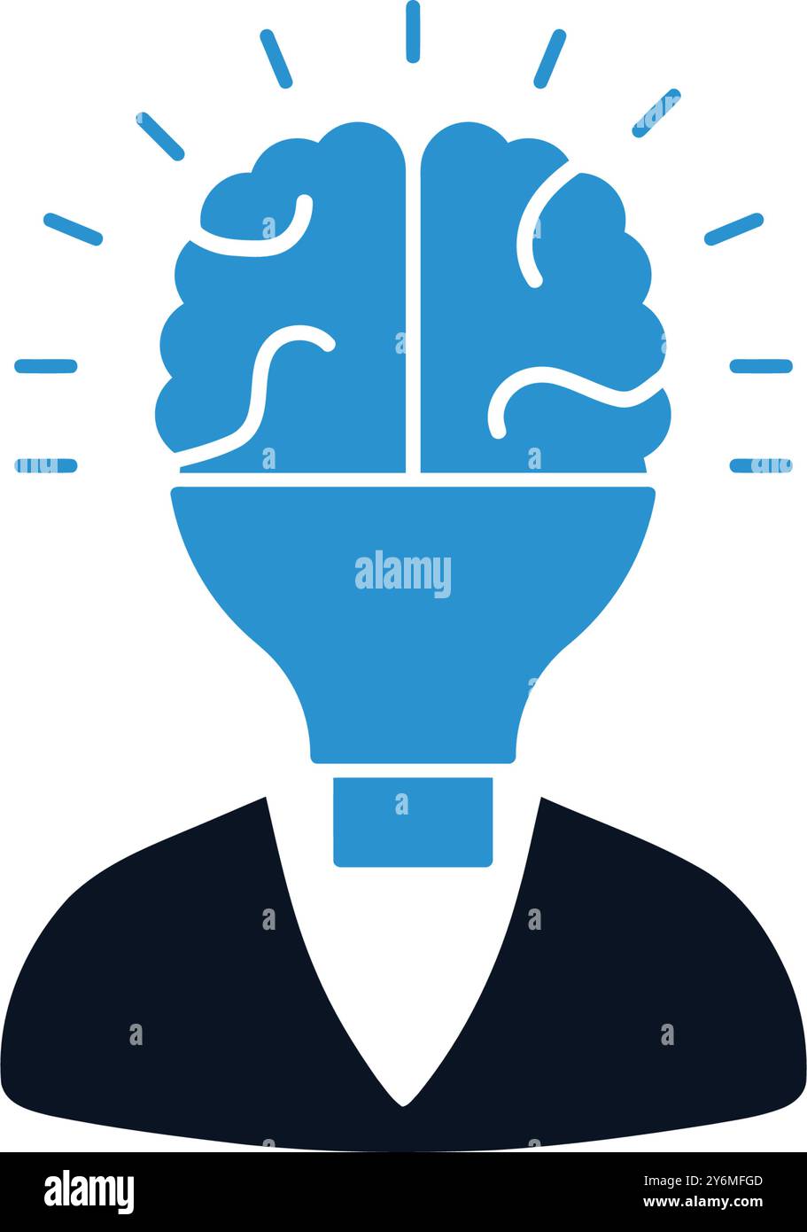 Creative brain idea bulb icon Stock Vector Image & Art - Alamy