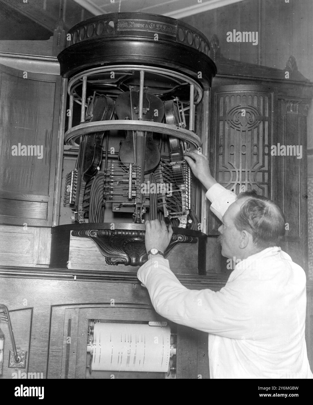 The Phonolist violina an automatic orchestra operated by music rolls ...