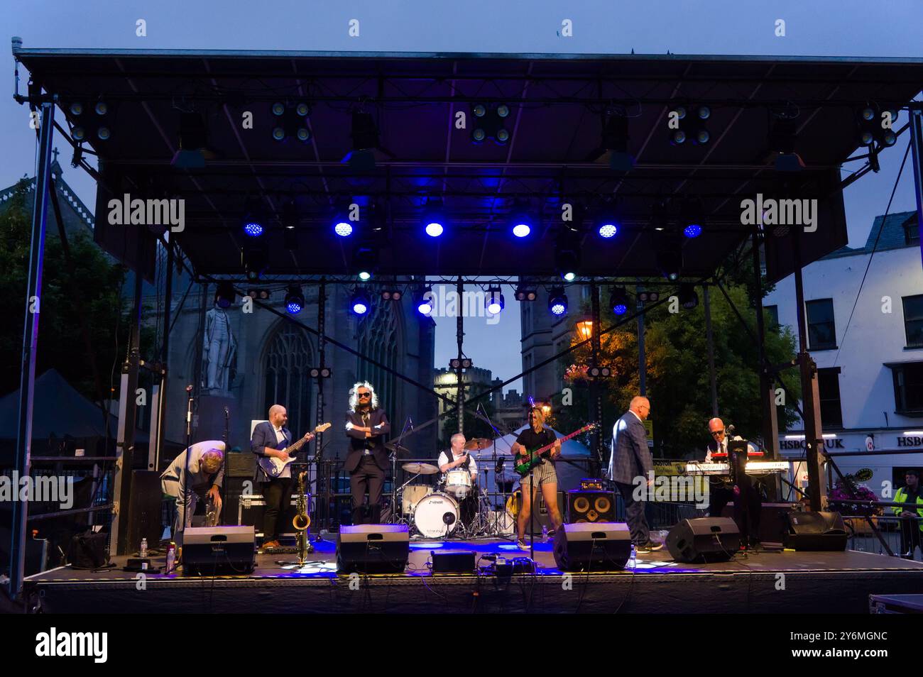 Band performing on stage at the Reggae and Ska festival in the ...