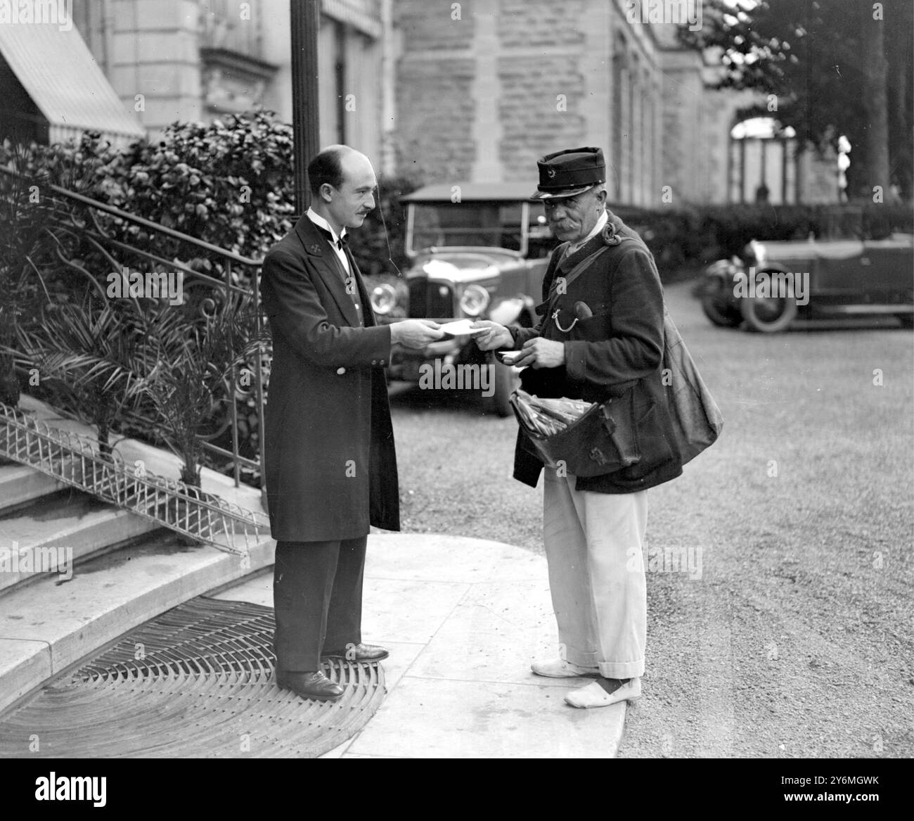 Biarritz Concierge at the helianthe a typical French postman 1927 Stock ...