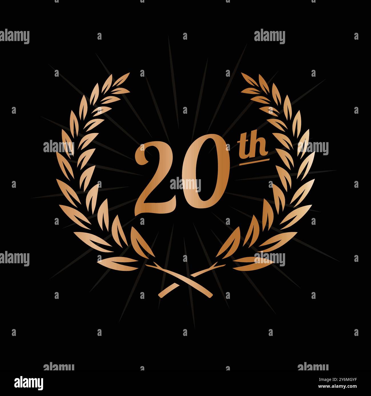 20 years anniversary celebration design template. 20th anniversary logo ...