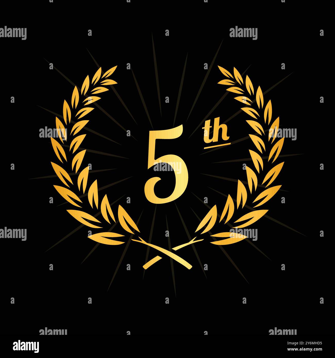 5 years anniversary celebration design template. 5th anniversary logo ...