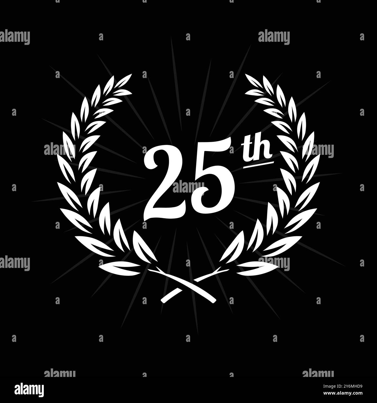 25 years anniversary celebration design template. 25th anniversary logo ...