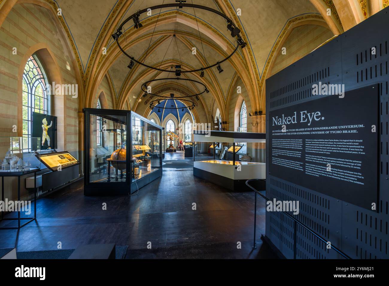 Tycho Brahe Museum in the nave of All Saints' Church on Ven ...