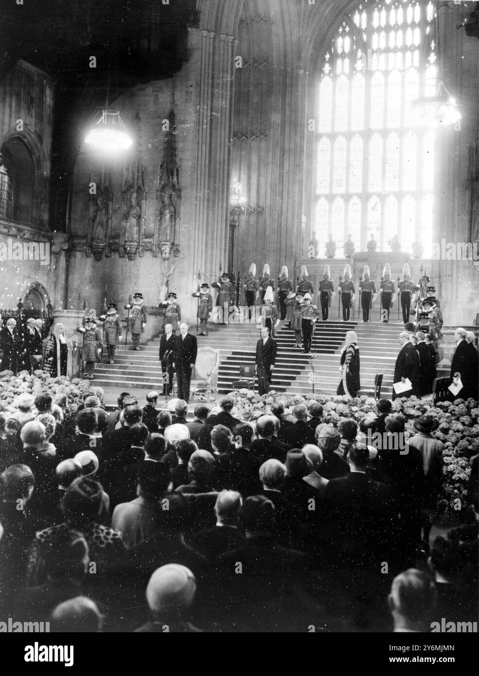 London: The scene in Westminster Hall today as President Charles De ...