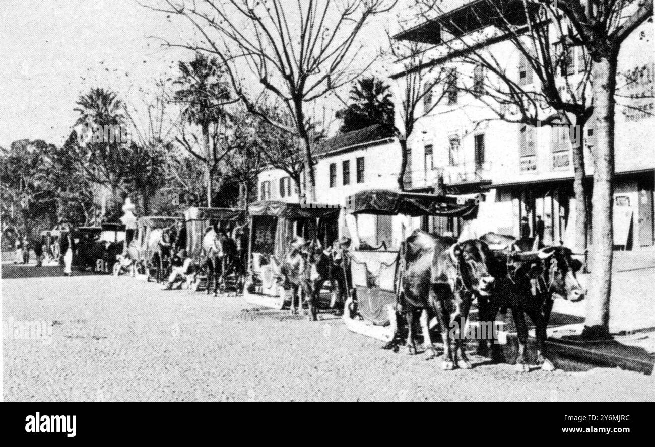 Madeira as a holiday resort: Bullock sleds at Funchal. 19 April 1930 ...
