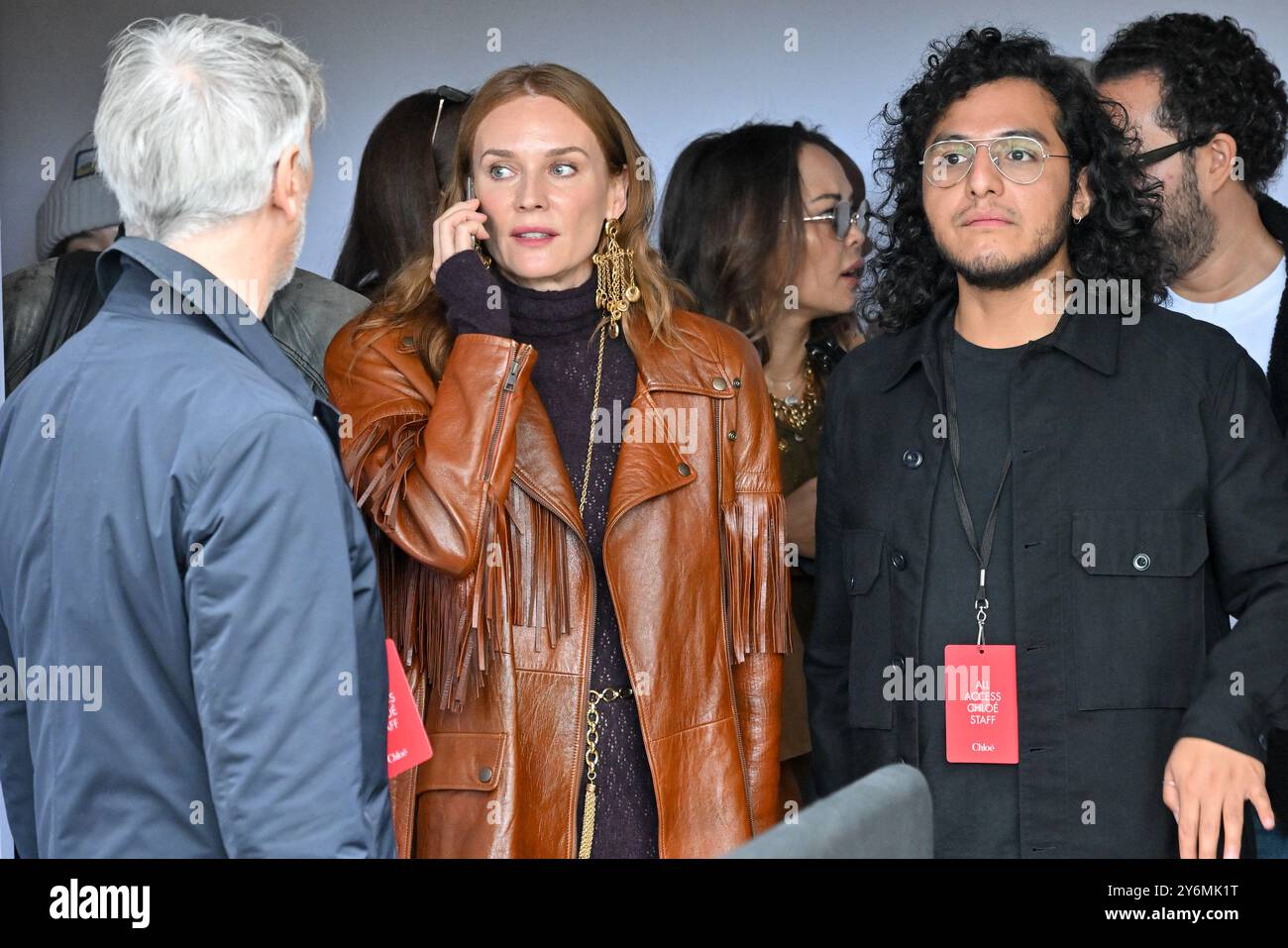 Diane Kruger arriving at the Chloe show during Paris Fashion Week in ...
